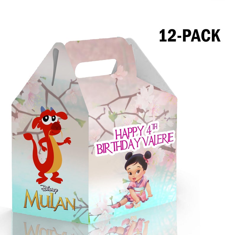 Baby Mulan Gable Candy Box 12pack 4.4x4.5in - Etsy