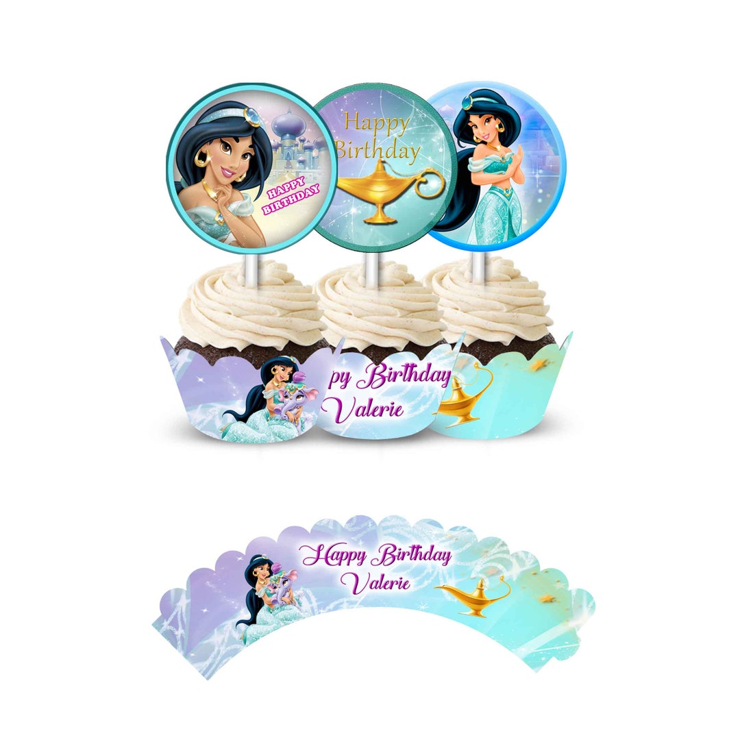 Jasmine Cupcake Wrappers and Toppers 12pack - Etsy