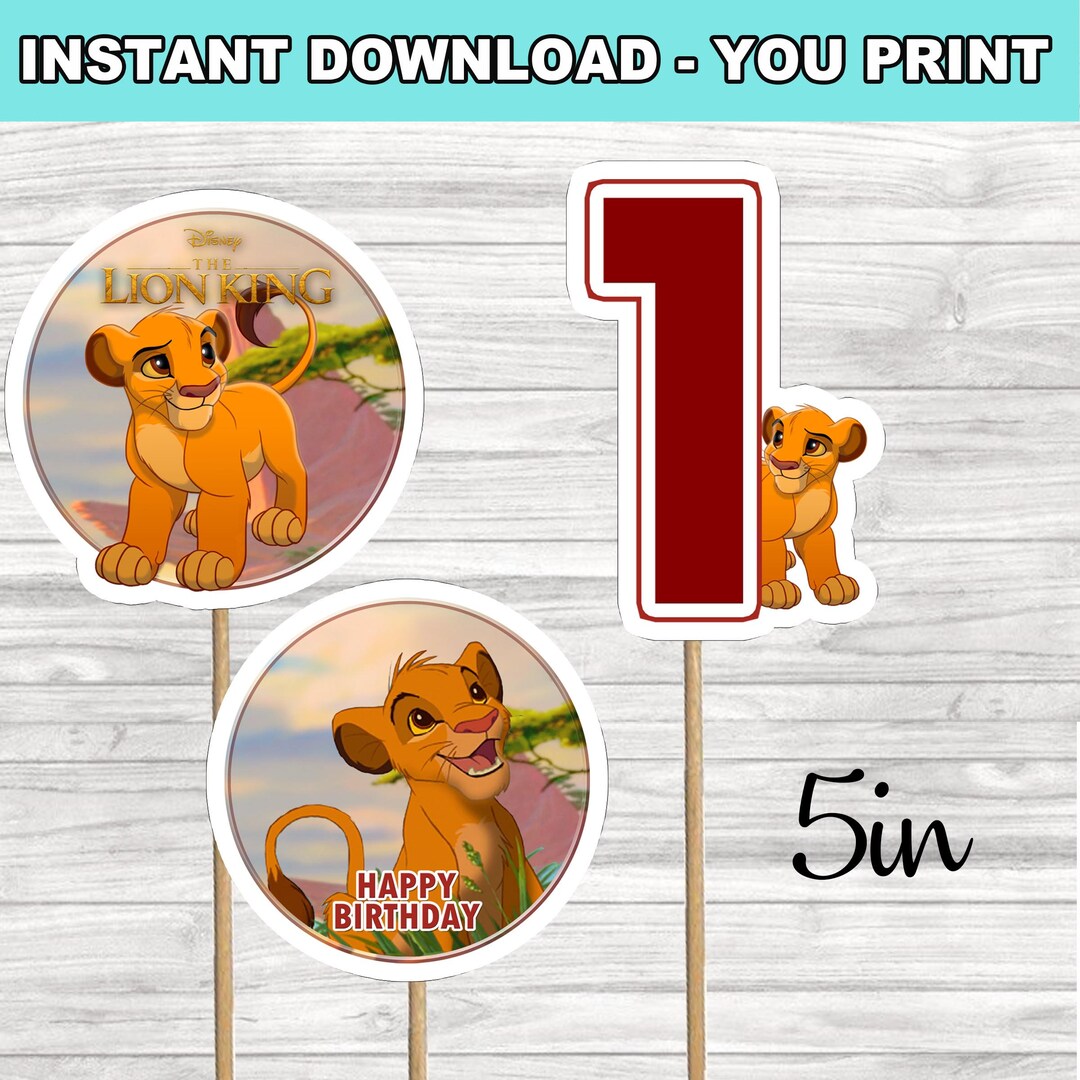 Lion King Centerpieces Instant Download- YOU PRINT - Etsy