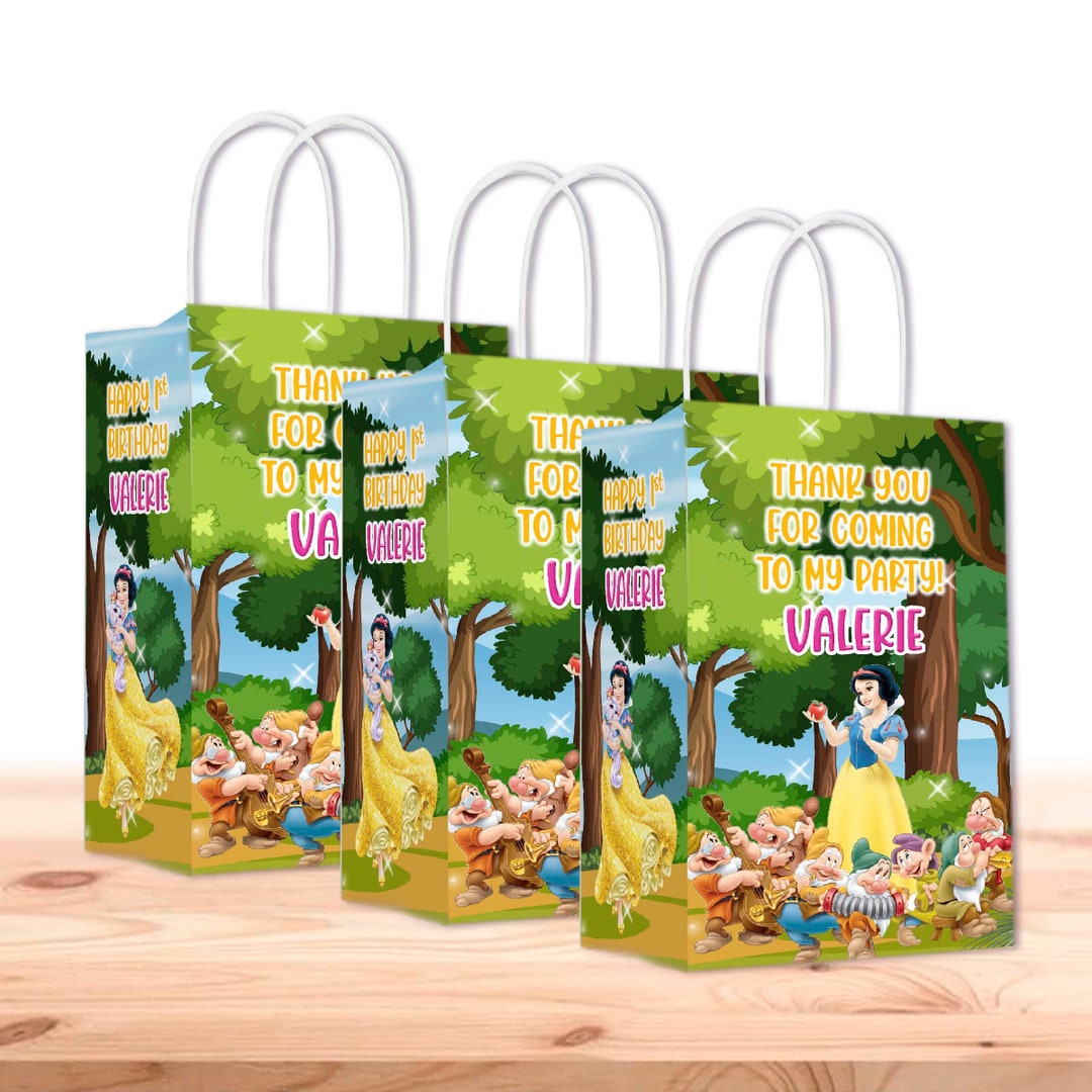 Snow White Bags With Handles for Kids Gift Favor Birthday Party ...