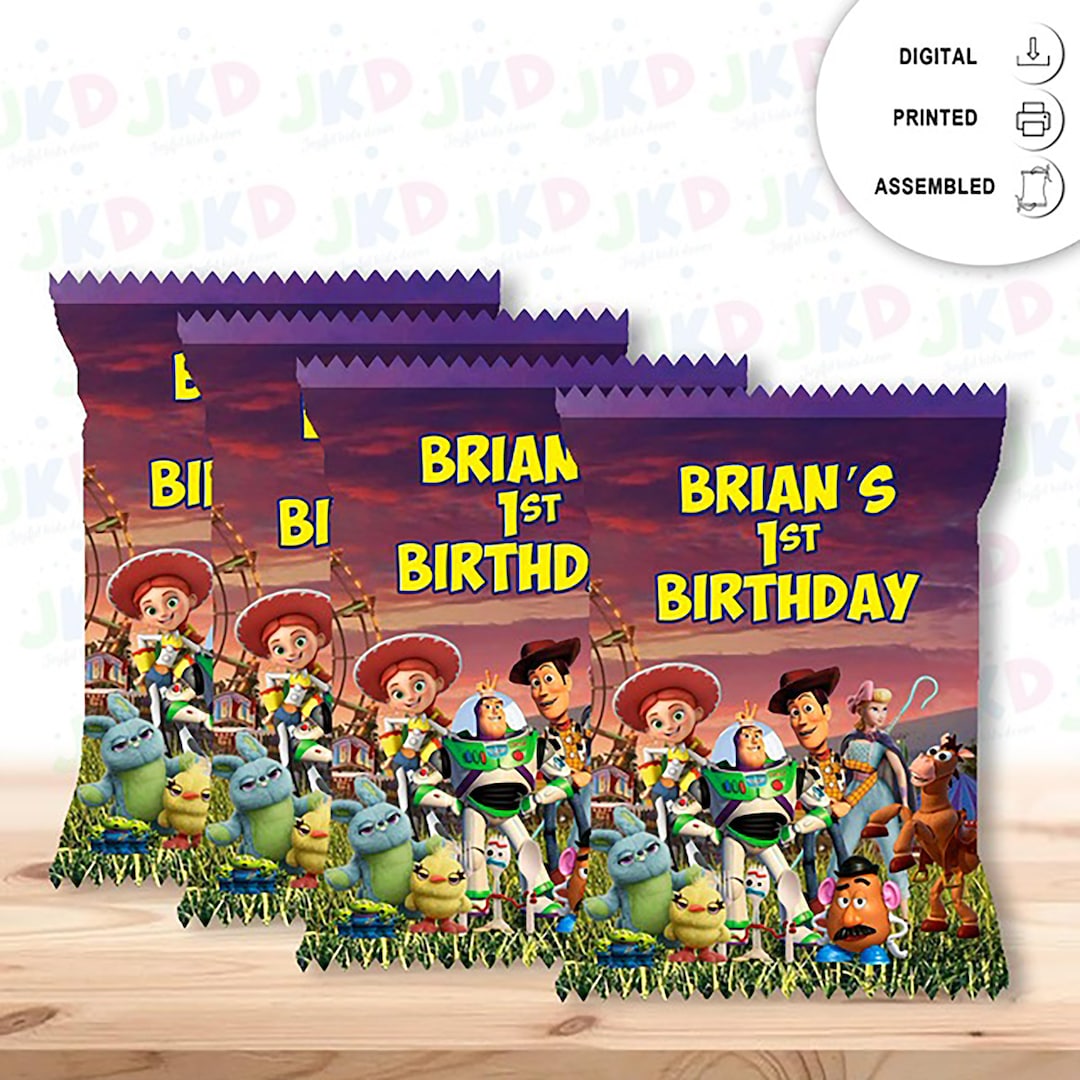 Toy Story Chip Bags Label for Kids Birthday Party Favor Decor Digital ...