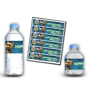 Buzz Lightyear Water Bottle Labels | Self-editable Instant Digital ...