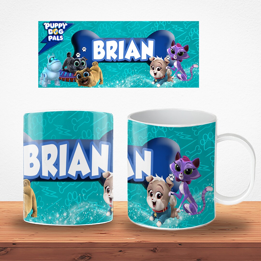 Puppy Dog Pals Kids Mug With Name Unbreakable Child Cup Gift for ...