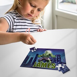 The Incredible Hulk Puzzle With Name Kids Jigsaw Gift for Son Daughter ...