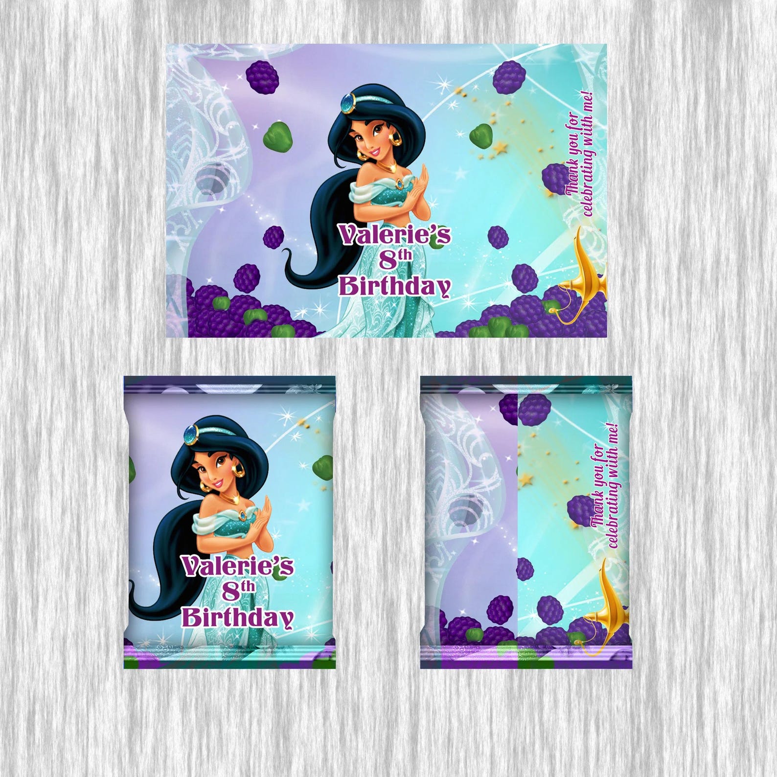 Jasmine Fruit Snack Wrapper Labels Instant Download Self-editable ...