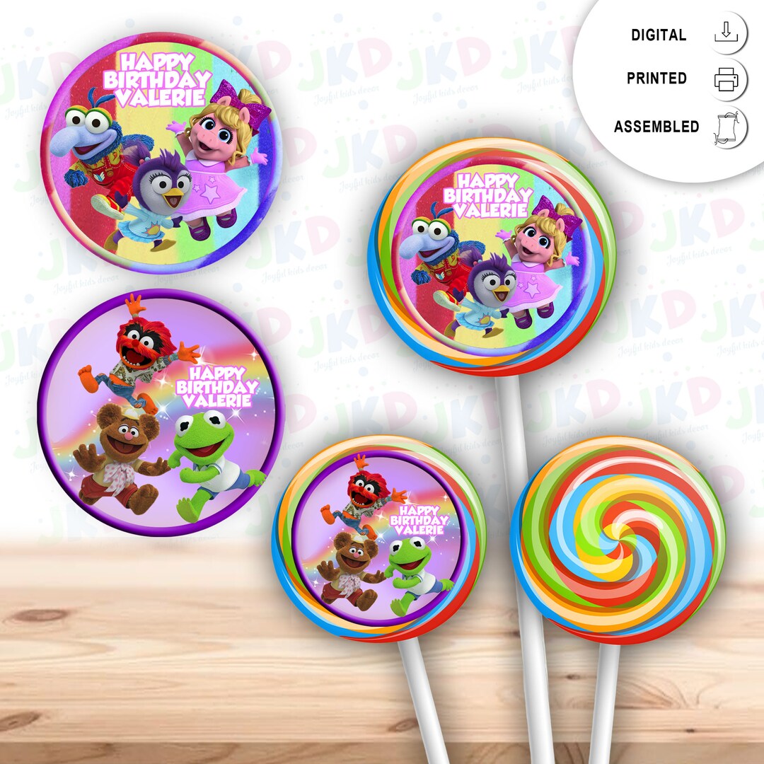 Muppet Babies Stickers for Giant Lollipops 12pk Stickers or Lollipops ...