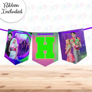 Zombies Birthday Banner for Wall Party Decor Customized With Ribbon ...