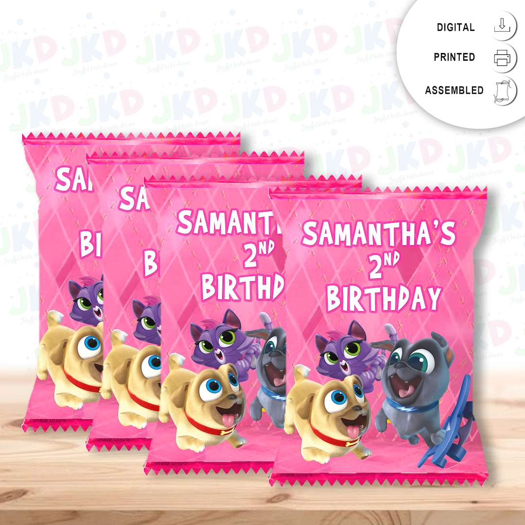 Puppy Dog Pals Chip Bags Label for Kids Birthday Party Favor Decor ...