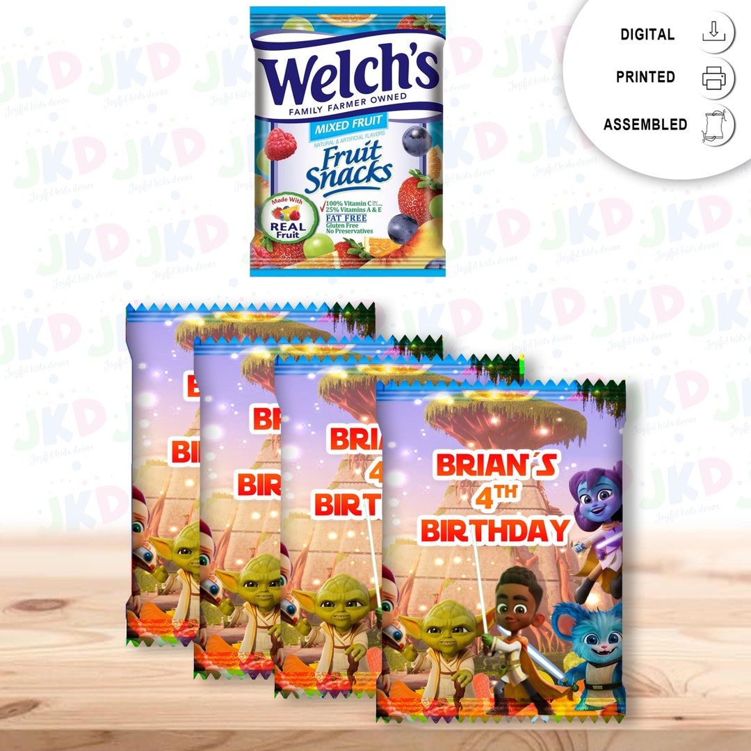 Star Wars Young Jedi Adventures Fruit Snack Label Sticker for Kids ...