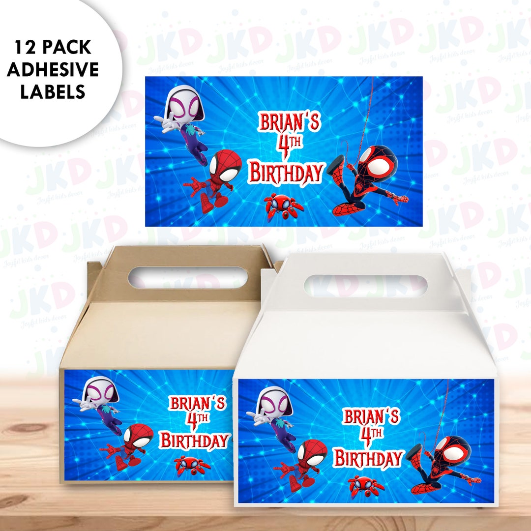 Spidey Gable Box Labels | 12-pack Stickers | Size 6x3.25in - Etsy