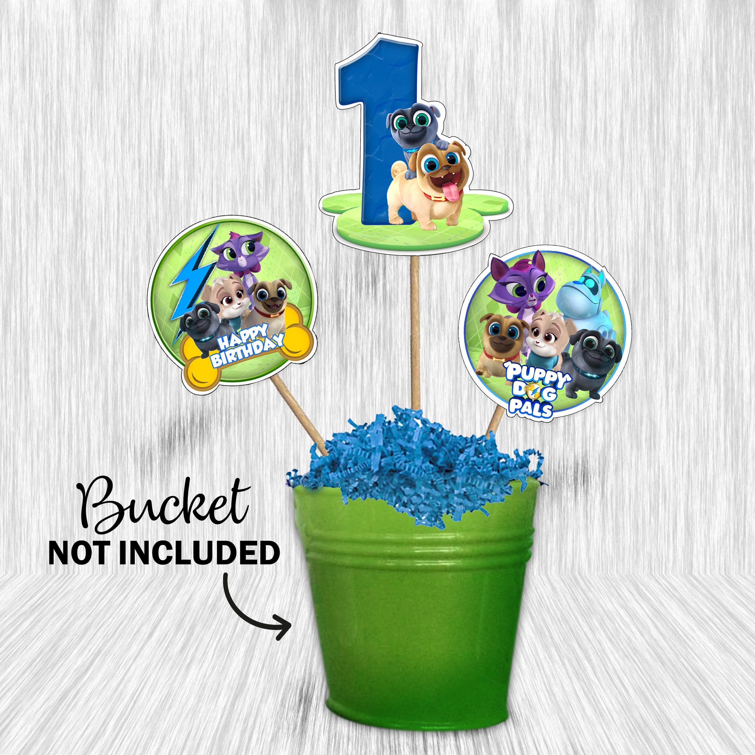 Puppy Dog Pals Centerpieces Instant Download YOU PRINT green - Etsy