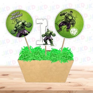 Hulk Centerpieces Instant Download YOU PRINT - Etsy