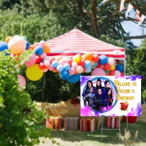 Descendants Yard Sign for Birthday Party Decor Weatherproof Stake ...