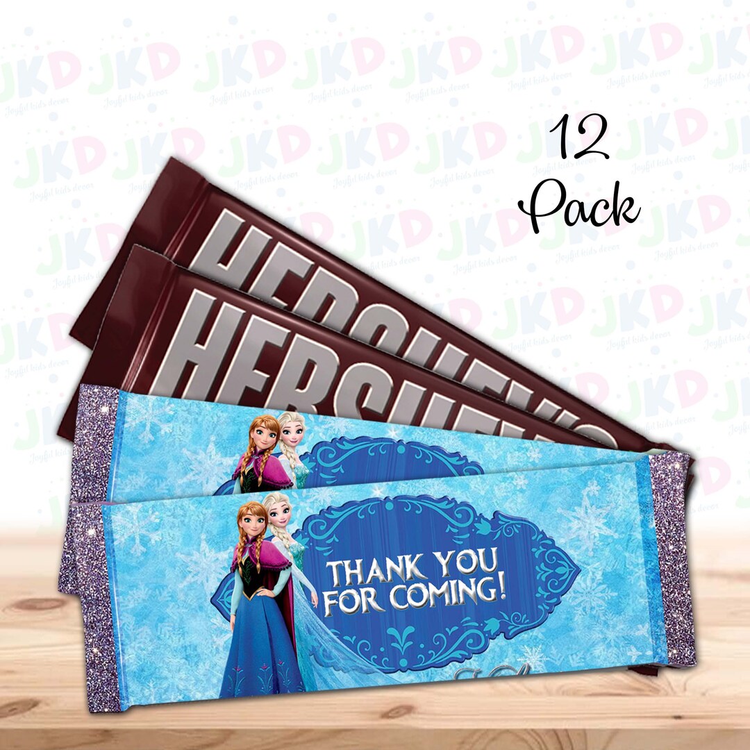Frozen Candy Bar Labels for Party Decor Chocolate Birthday Favor 12 ...