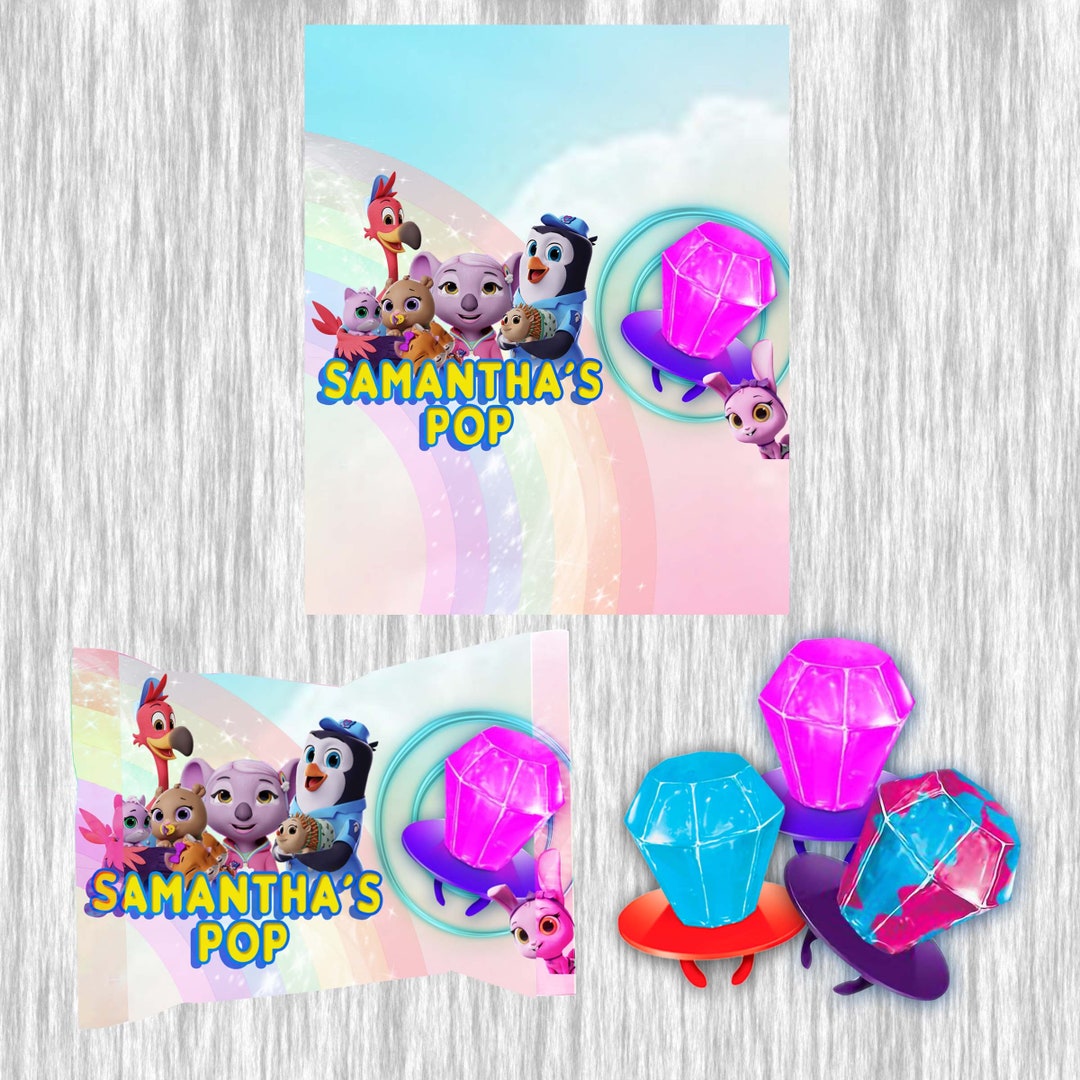 TOTS Ring Pop Label Sticker for Birthday Party Candy Favor Digital ...