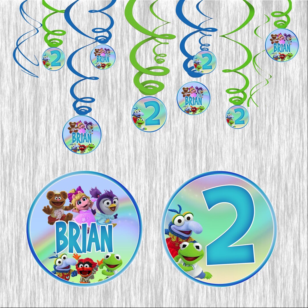 Muppet Babies Swirl Decorations for Birthday Party - 12pack #blue - Etsy