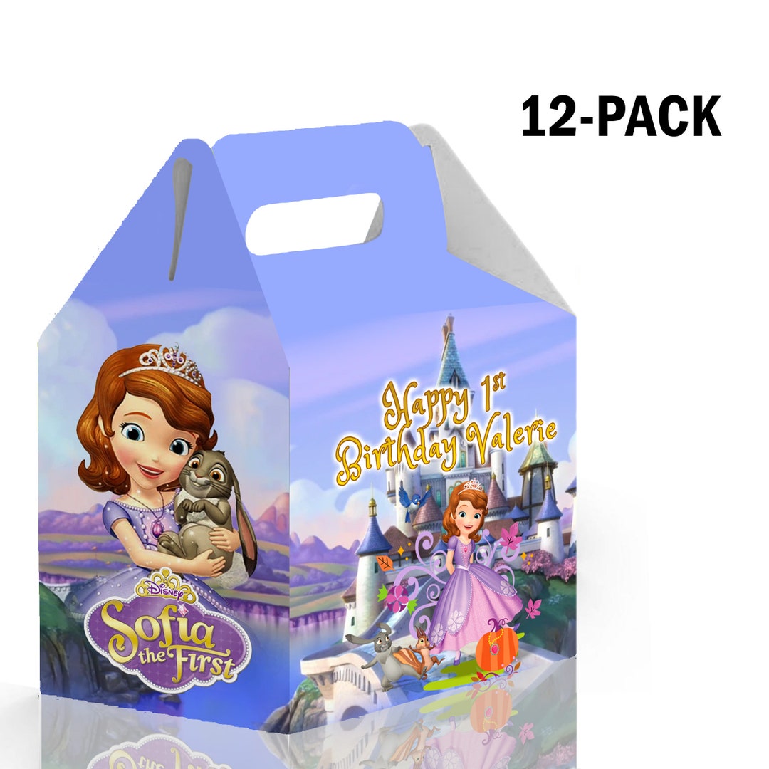 Sofia the First Candy Gable Box for Birthday Party Favors 12 Pack - 4 ...