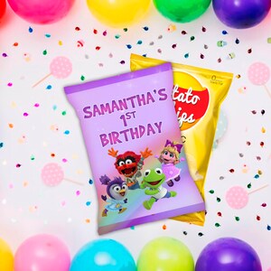 Muppet Babies Chip Bags Label for Kids Birthday Party Favor Decor ...
