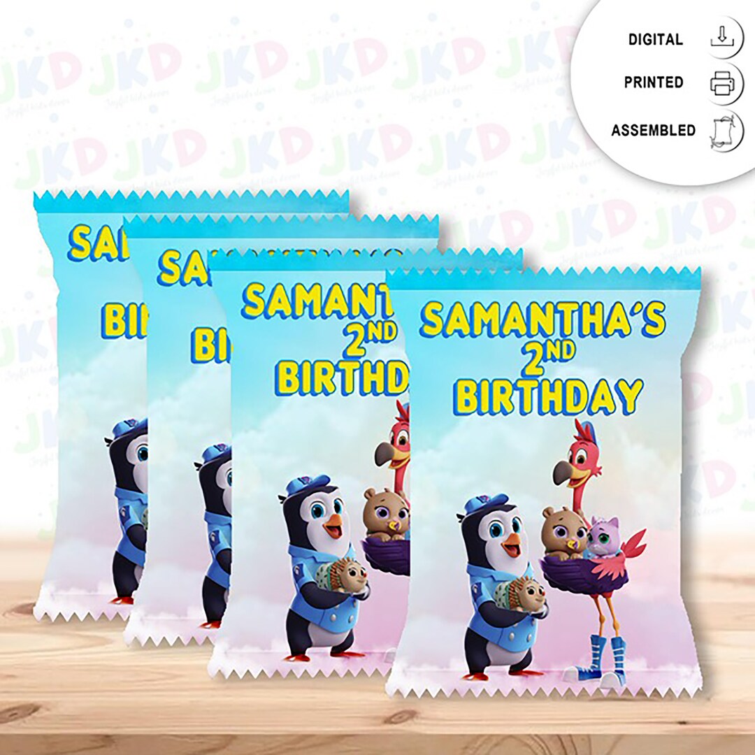 TOTS Chip Bags Label for Kids Birthday Party Favor Decor Digital ...
