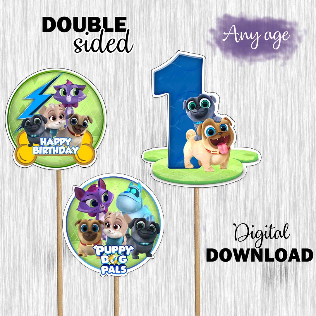 Puppy Dog Pals Centerpieces Instant Download YOU PRINT green - Etsy