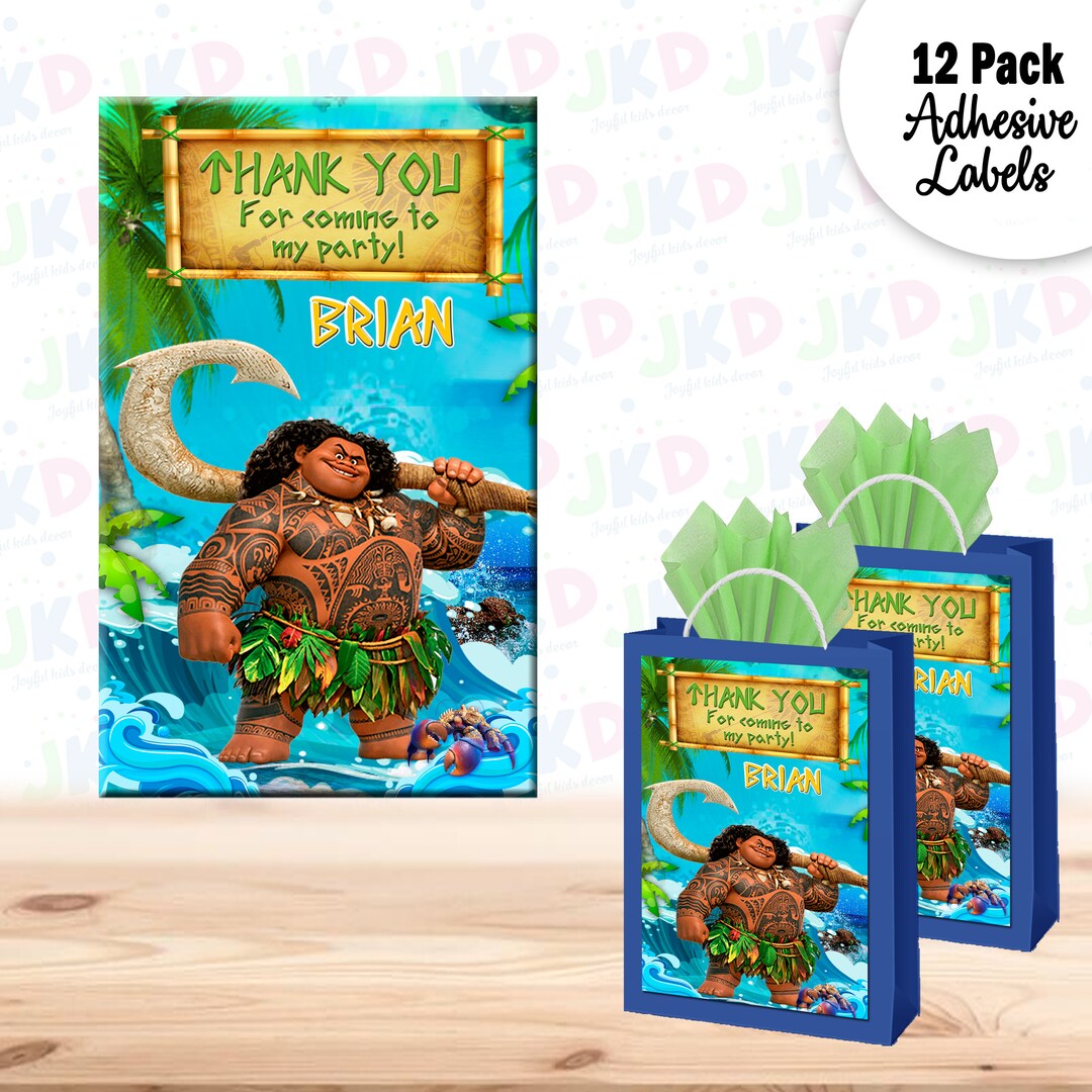 Maui Gift Favor Bag Labels | 12-pack Stickers | Size 8x5in - Etsy