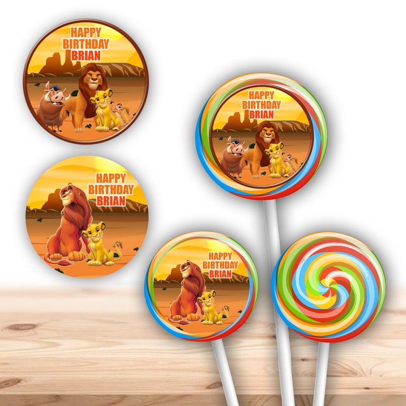 Lion King Stickers Instant Download Editable With Corjl - Etsy