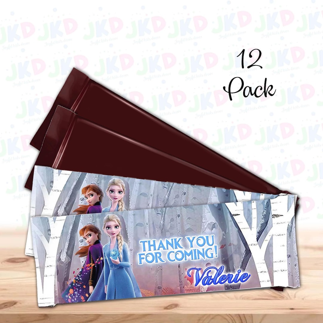Frozen 2 Candy Bar Labels for Party Decor Chocolate Birthday Favor | 12 ...