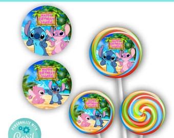 Carnival Circus Lollipop Labels Custom Swirl Pops Birthday Party Party ...