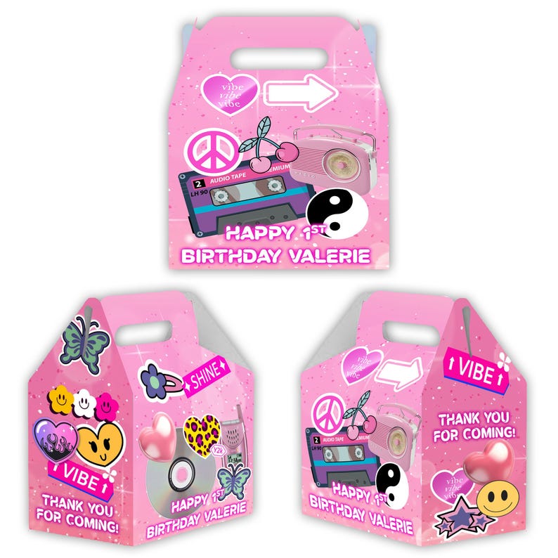 Y2K Candy Gable Box for Birthday Party Favors 12 Pack - 4.4x4.5in ...