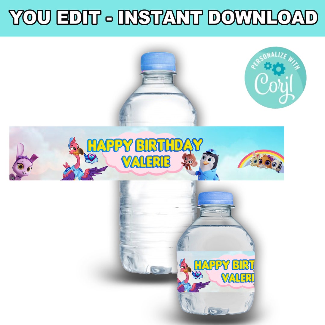 TOTS Water Bottle Labels | Self-editable Instant Digital Download - Etsy