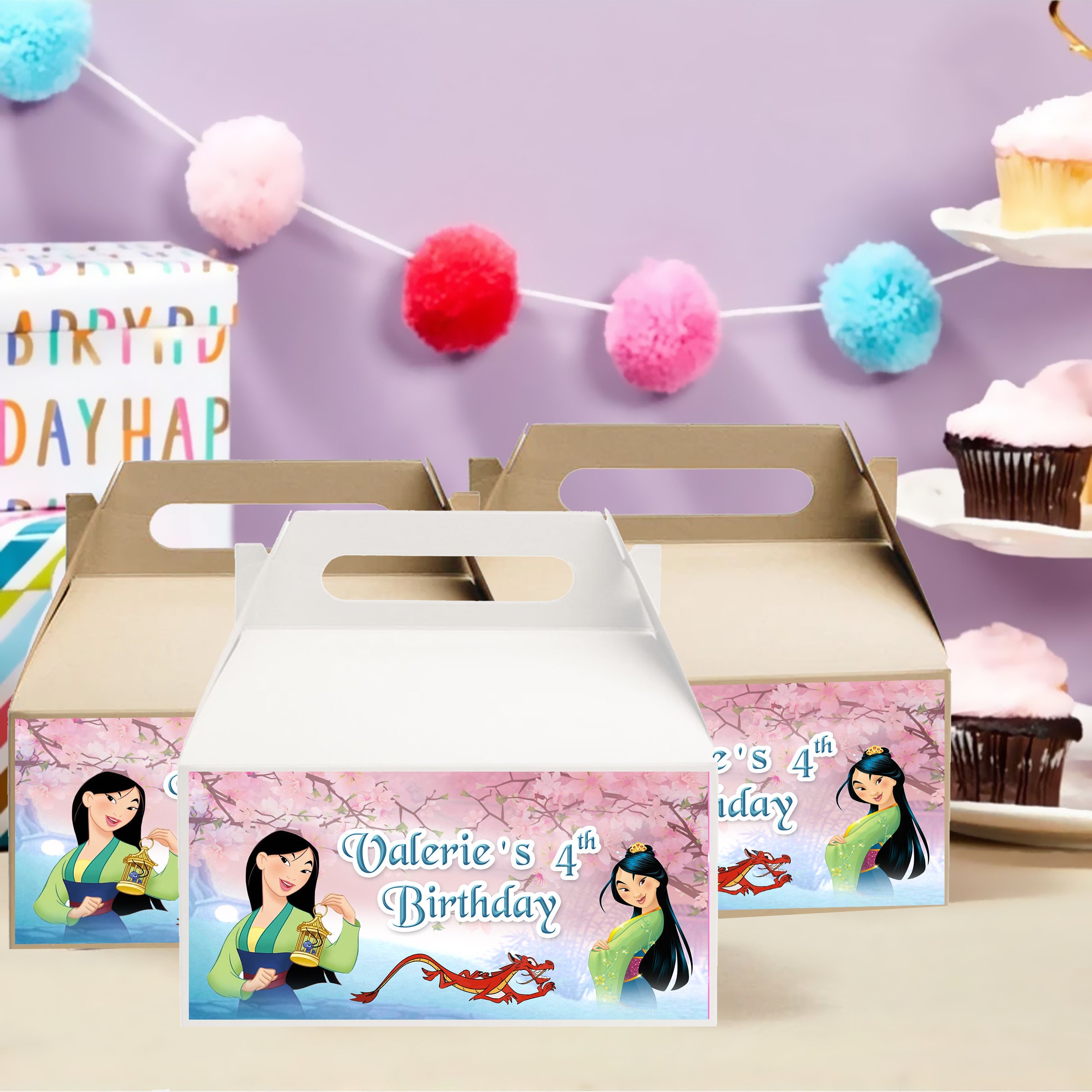 Mulan Gable Box Labels | 12-pack Stickers | Size 6x3.25in - Etsy