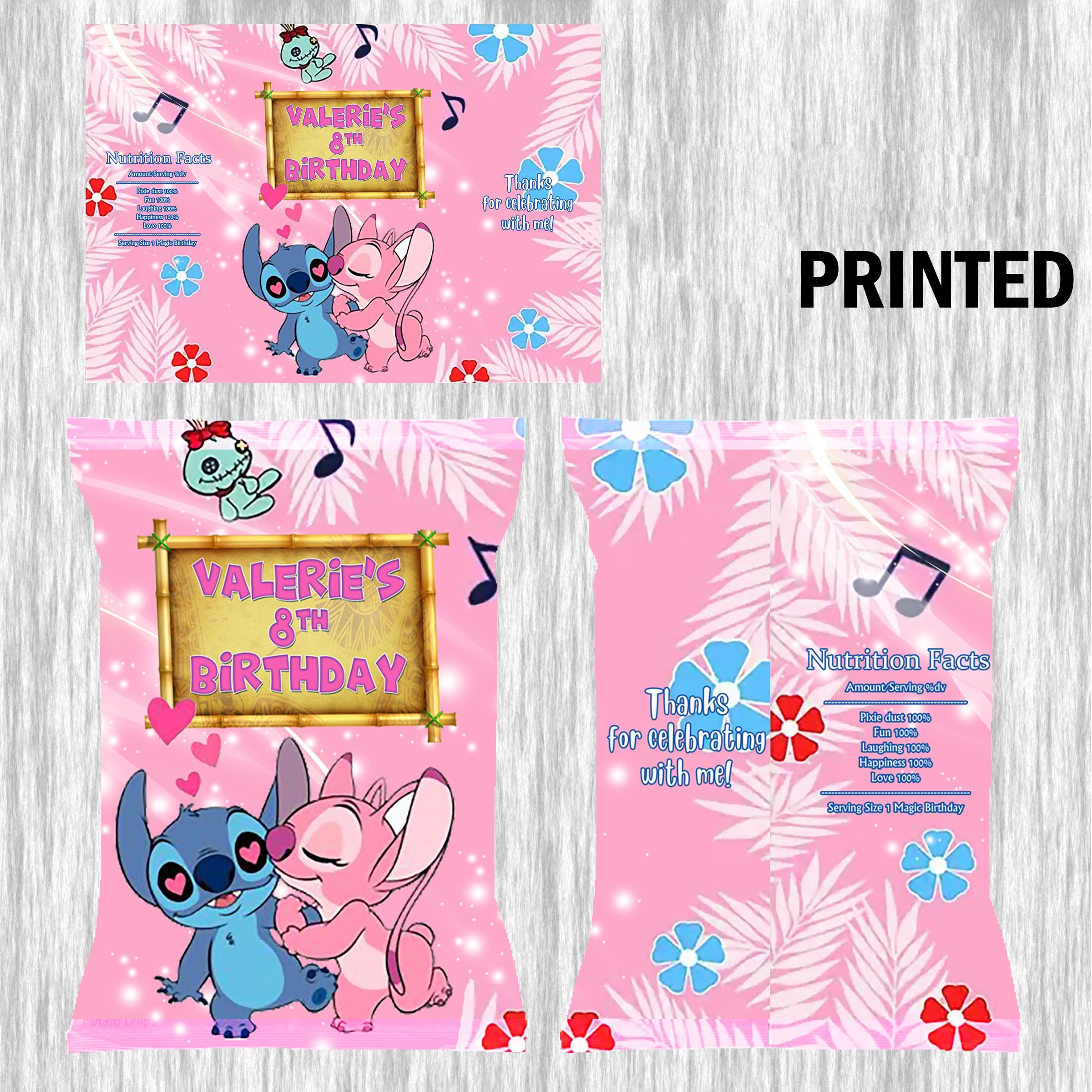 Stitch Chip Bags Label for Kids Birthday Party Favor Decor - Etsy