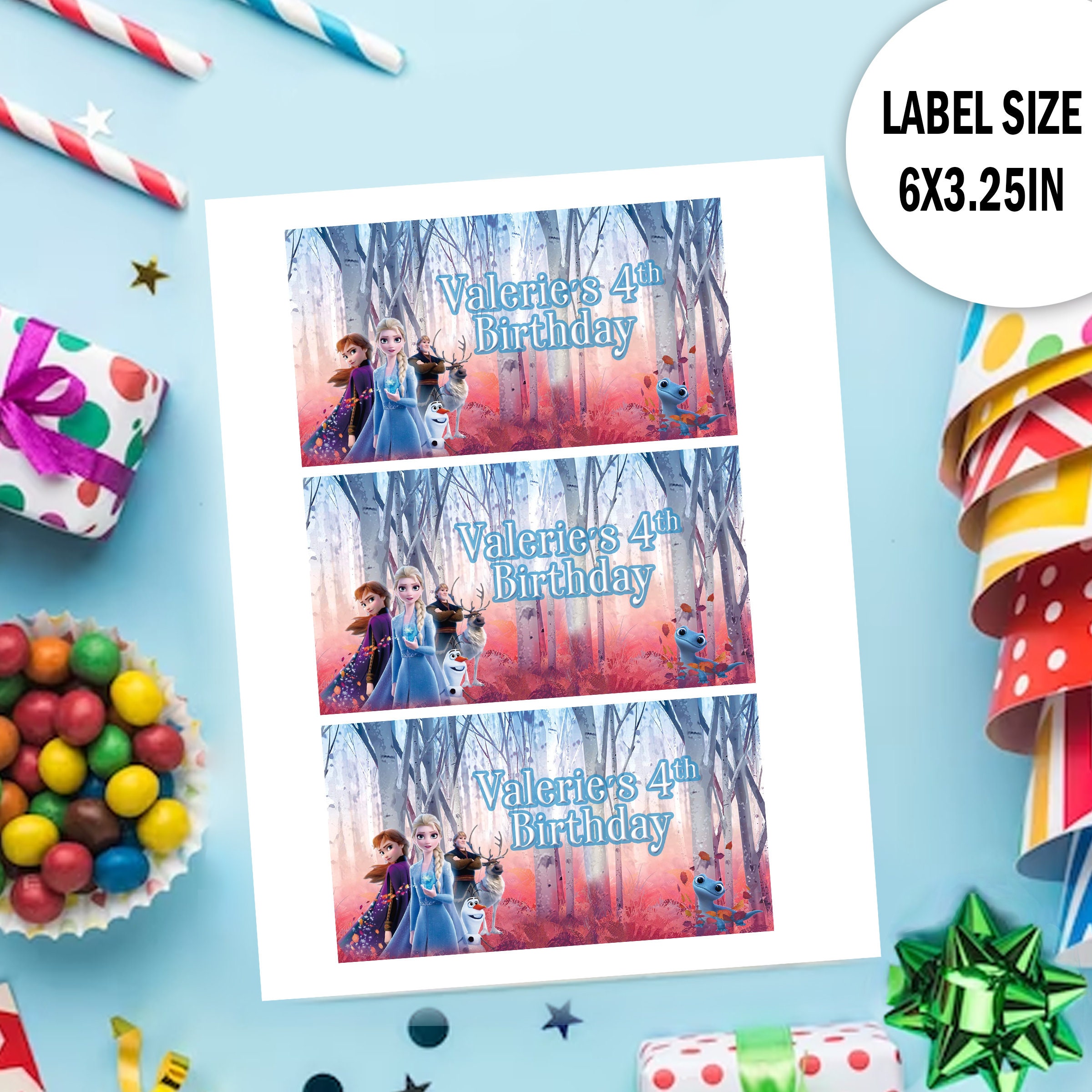 Frozen 2 Gable Box Labels 12-pack Stickers Size 6x3.25in - Etsy