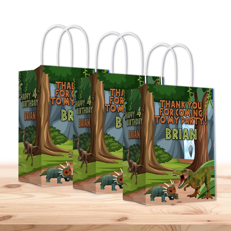 Dinosaur Themed Goodie Bag - Etsy