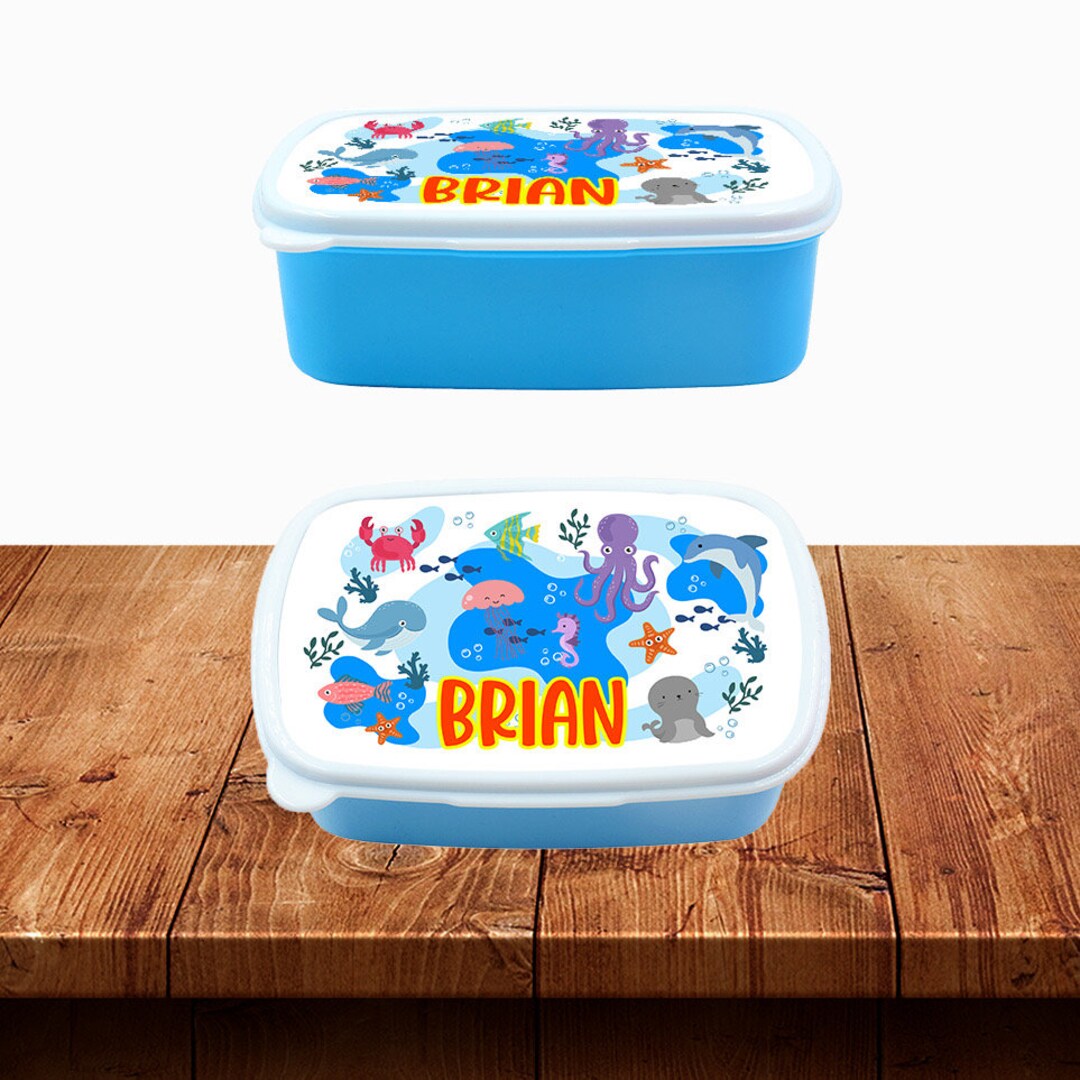 Custom Kids Snack Lunch Box for School Picnic Personalized Travel ...