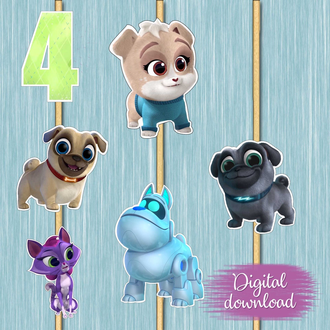 Puppy Dog Pals Cake Topper Images - Party Decoration - YOU PRINT #green ...