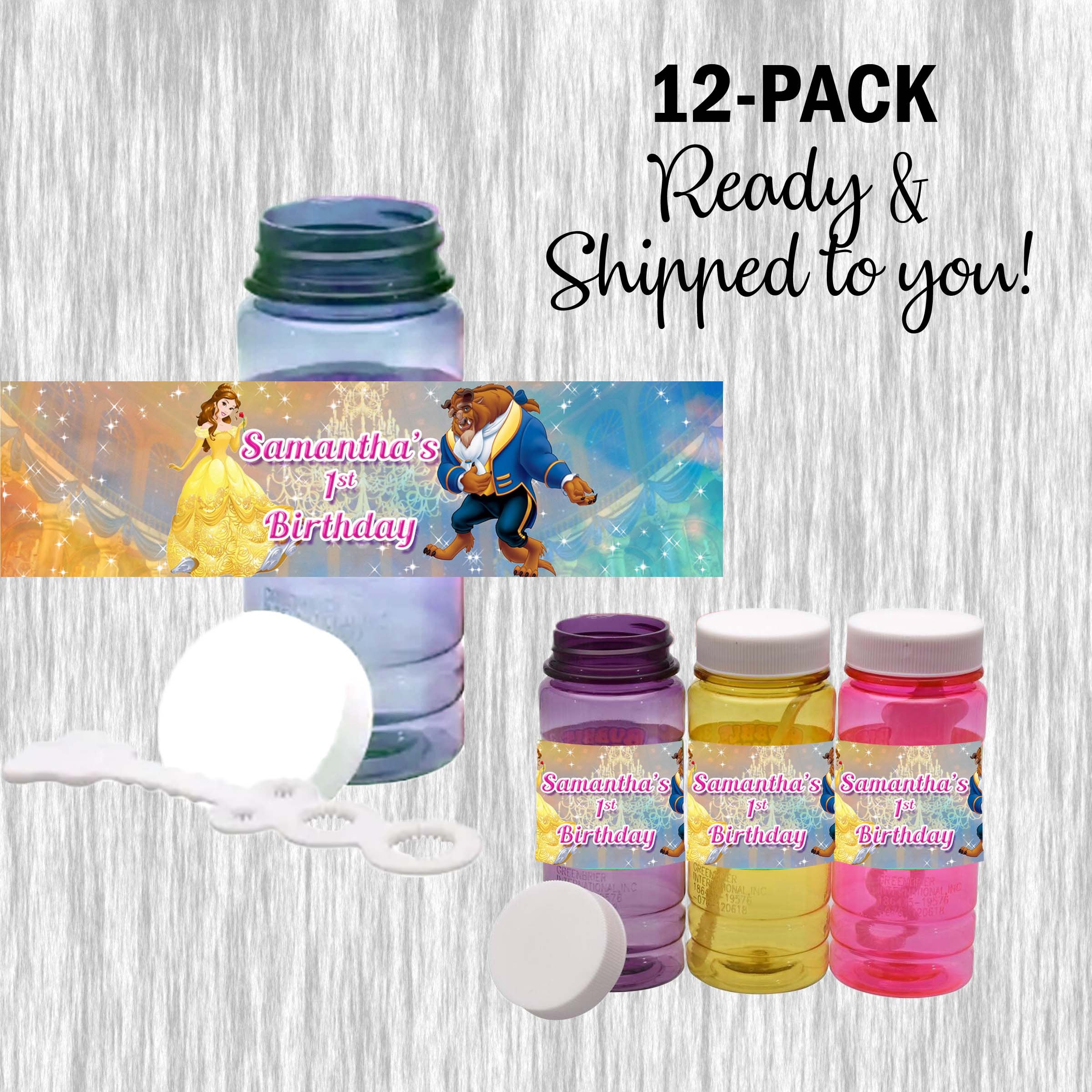 Beauty and the Beast Bubbles Digital and Physical Options - Etsy