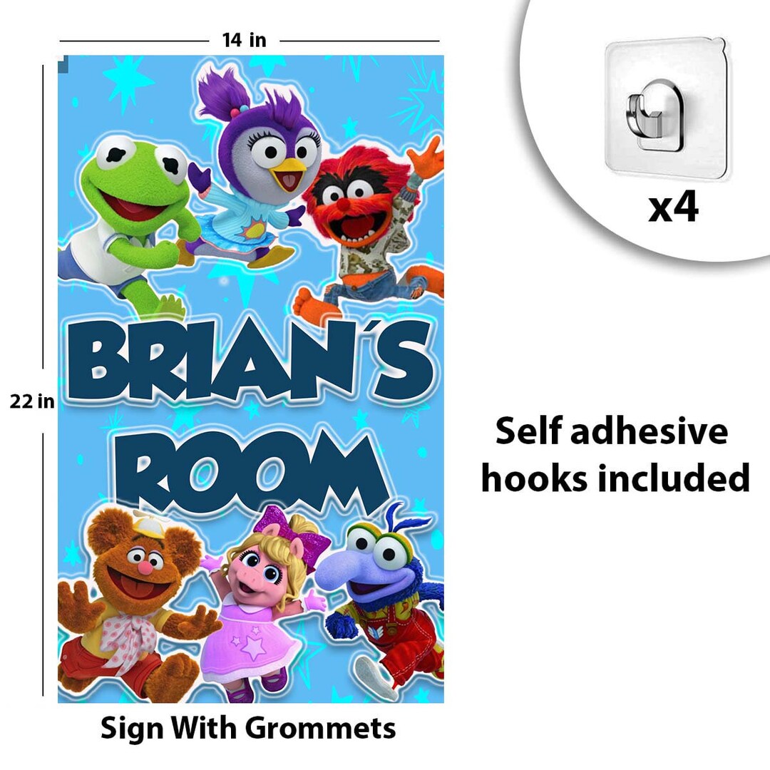 Muppet Babies Vinyl Door Sign 14x22in Customizable - Etsy