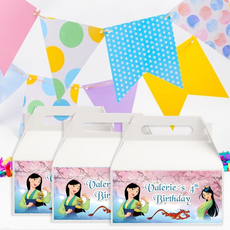 Mulan Gable Box Labels | 12-pack Stickers | Size 6x3.25in - Etsy