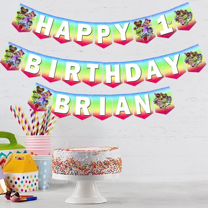 Muppet Babies Birthday Banner - Etsy