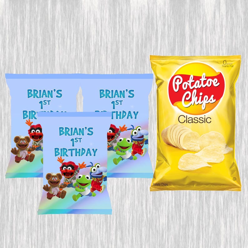 Digital Chip Bag Labels Instant Download Corjl Self-editable Custom ...