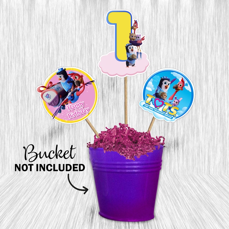 TOTS Centerpieces Instant Download YOU PRINT pink - Etsy