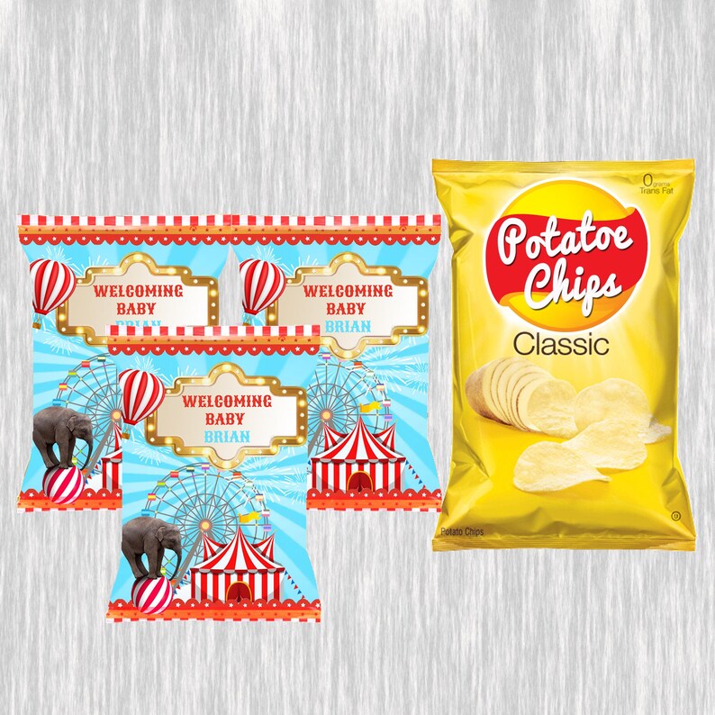 Digital Chip Bag Labels Instant Download Corjl Self-editable Custom ...