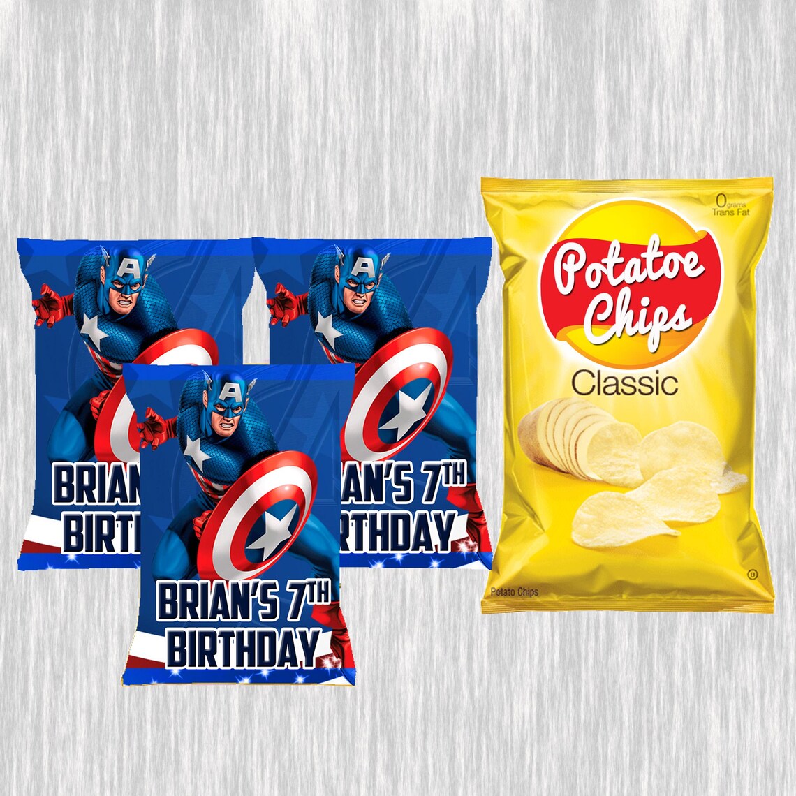 Digital Chip Bag Labels Instant Download Corjl Self-editable Custom ...