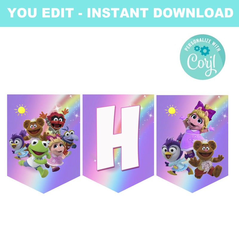 Muppet Babies Birthday Banner - Etsy