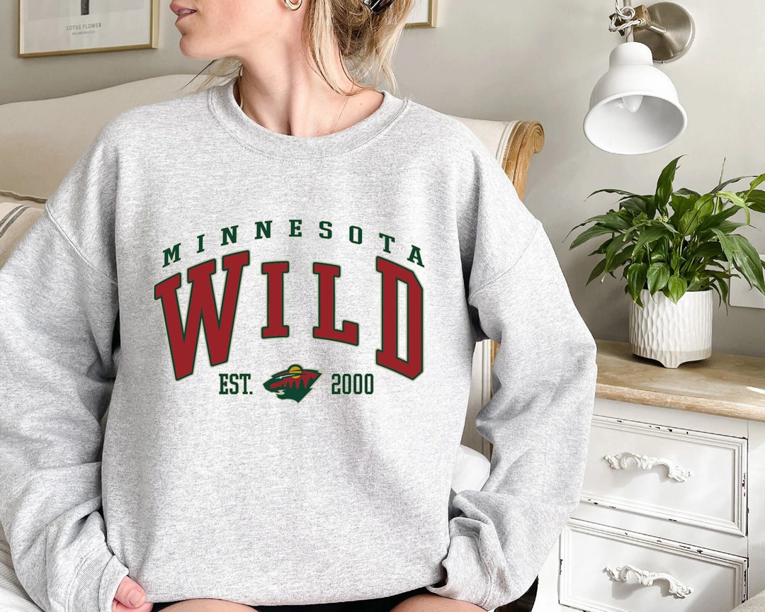 Minnesota Wild Sweatshirt, Wild Shirt, Hockey Fan Sweater, Minnesota ...