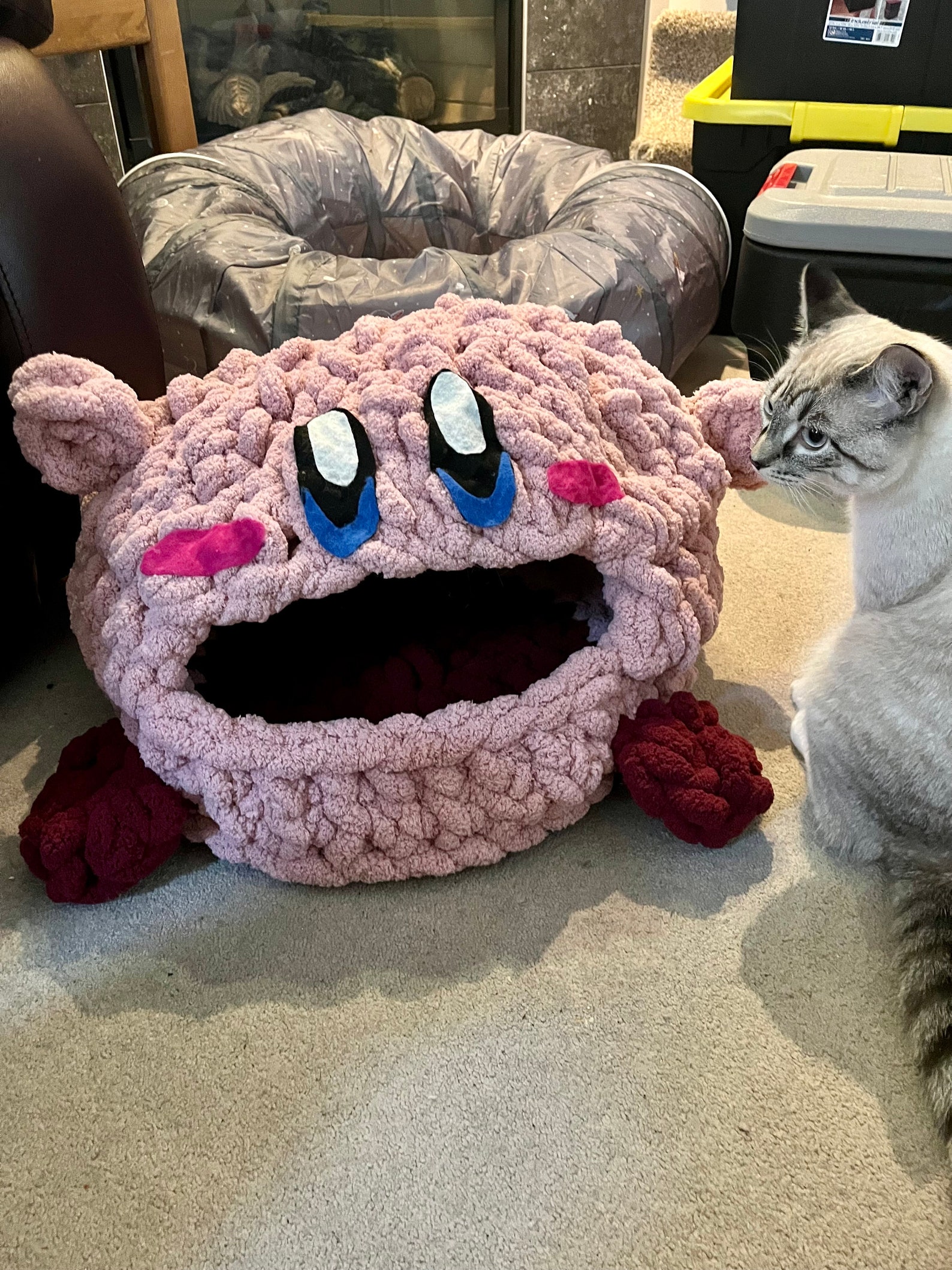 Crochet Kirby Cat Bed - Etsy