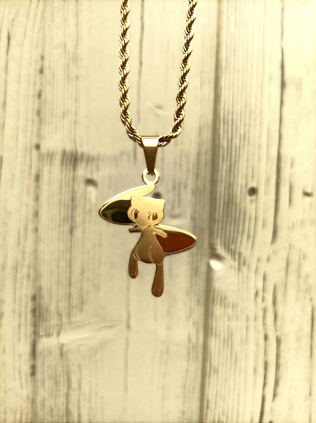 Personalized Mew Pokemon Pendant 18k Gold Plated & Silver Plated ...