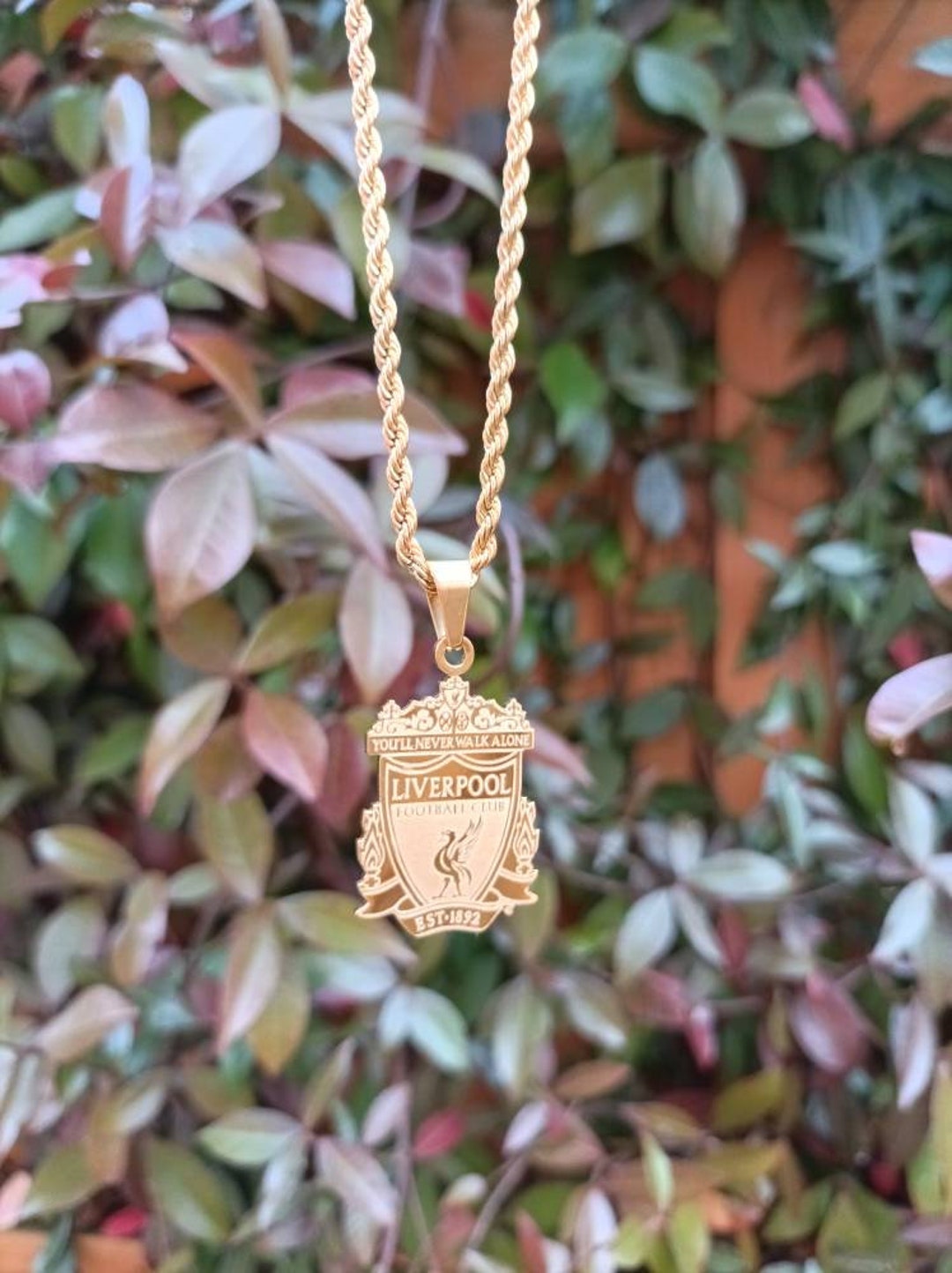 Liverpool FC Fan Pendant Necklace Engraved 'you'll Never Walk Alone ...