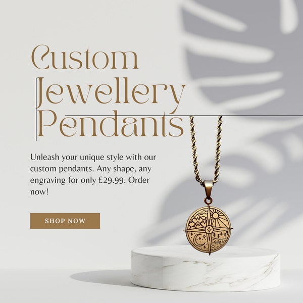 Custom Gold Pendant - Etsy